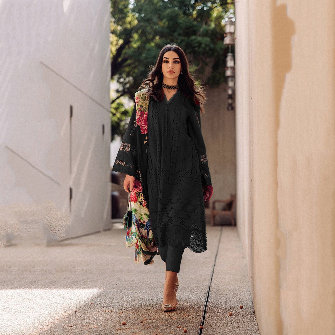 Ramzan Pakistani Salwar Kameez Ready Made Designer Cotton Cutwork ...