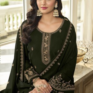Pakistani Salwar Kameez Long Suits Readymade Designer Georgette ...