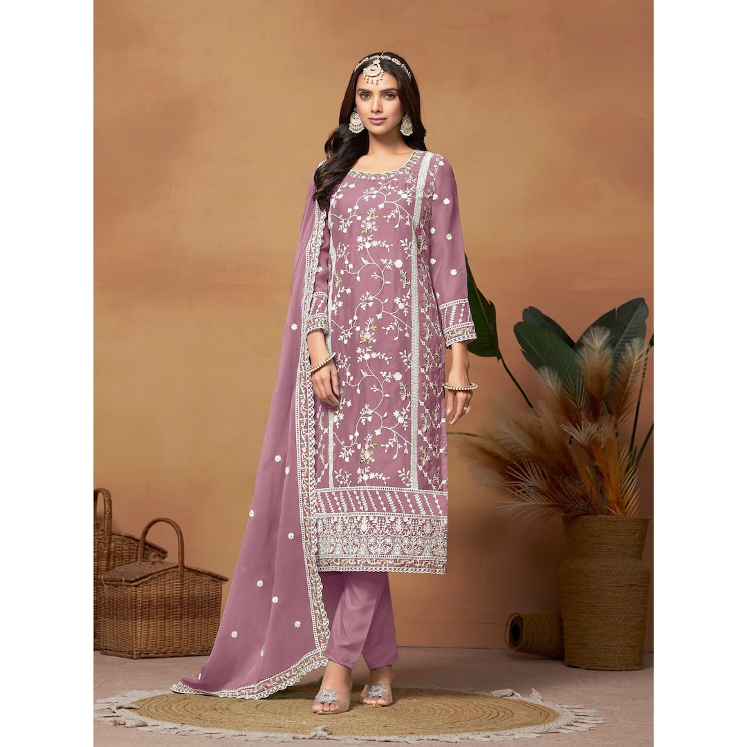 Ramzan Pakistani Shalwar Kameez Ready Made Designer Organza Embroidered ...