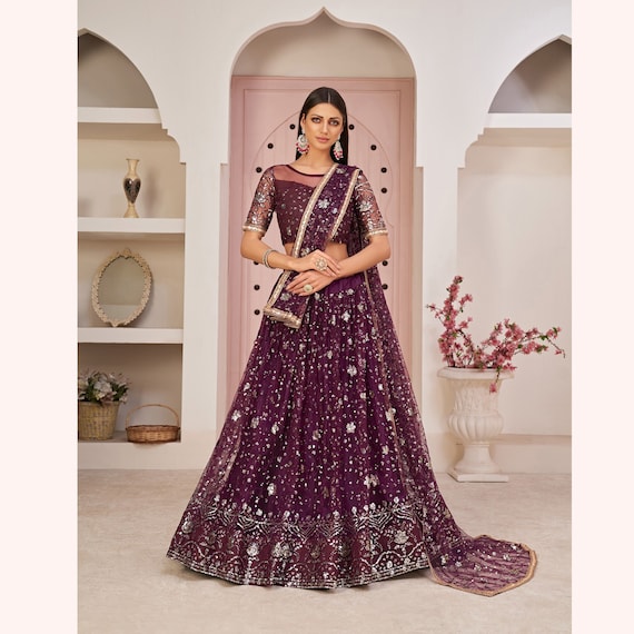 Purple Indian Wedding Dress