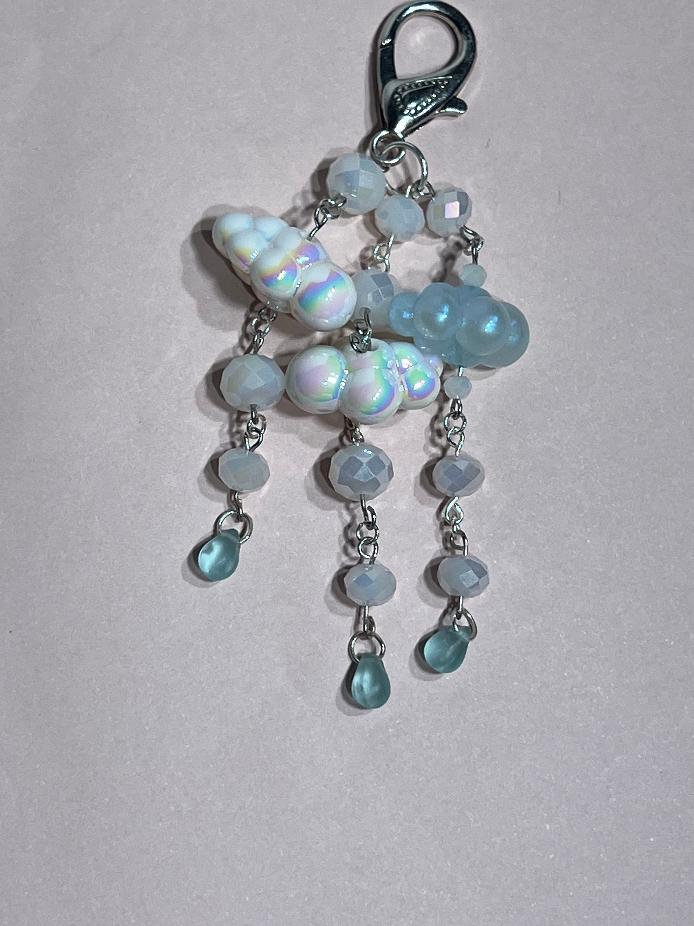 Rain Cloud Keychain and Accessory - Etsy