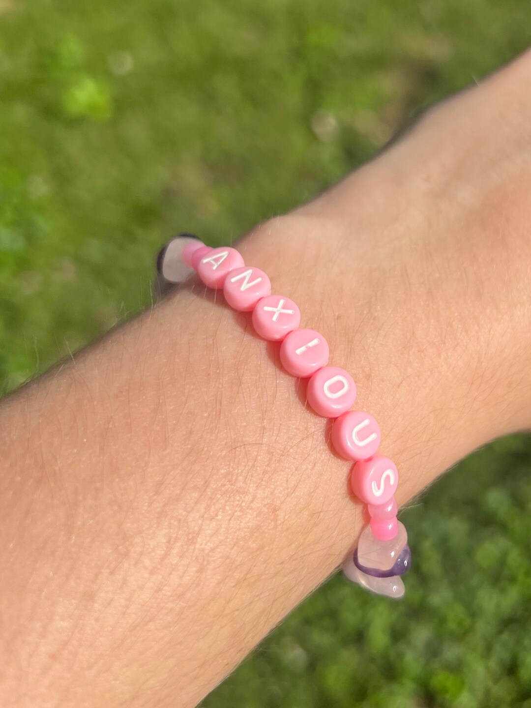 Anxious Pastel Bracelet Anxiety Support Bracelet Womans Pastel Jewelry ...