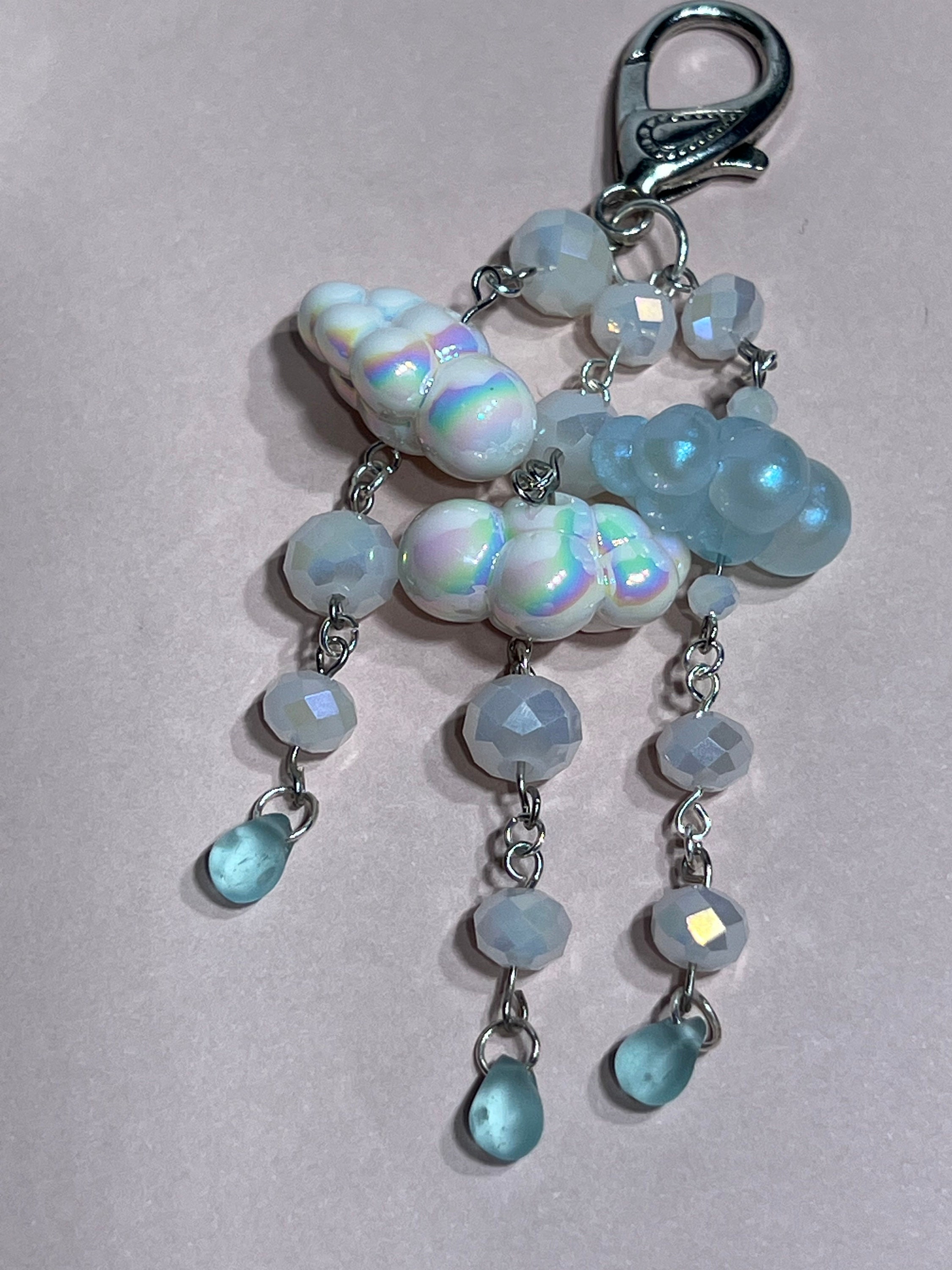 Rain Cloud Keychain and Accessory - Etsy