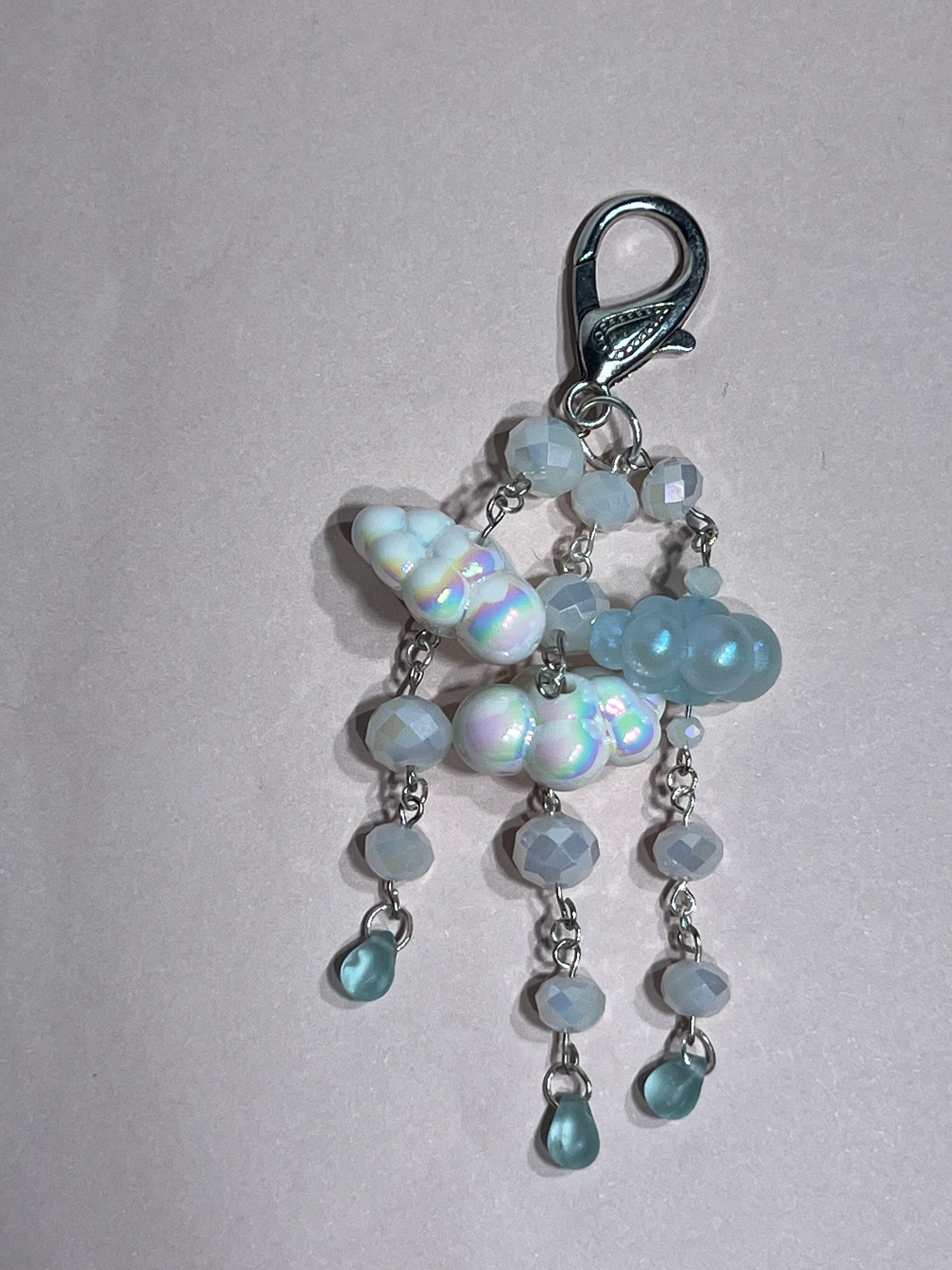 Rain Cloud Keychain and Accessory - Etsy