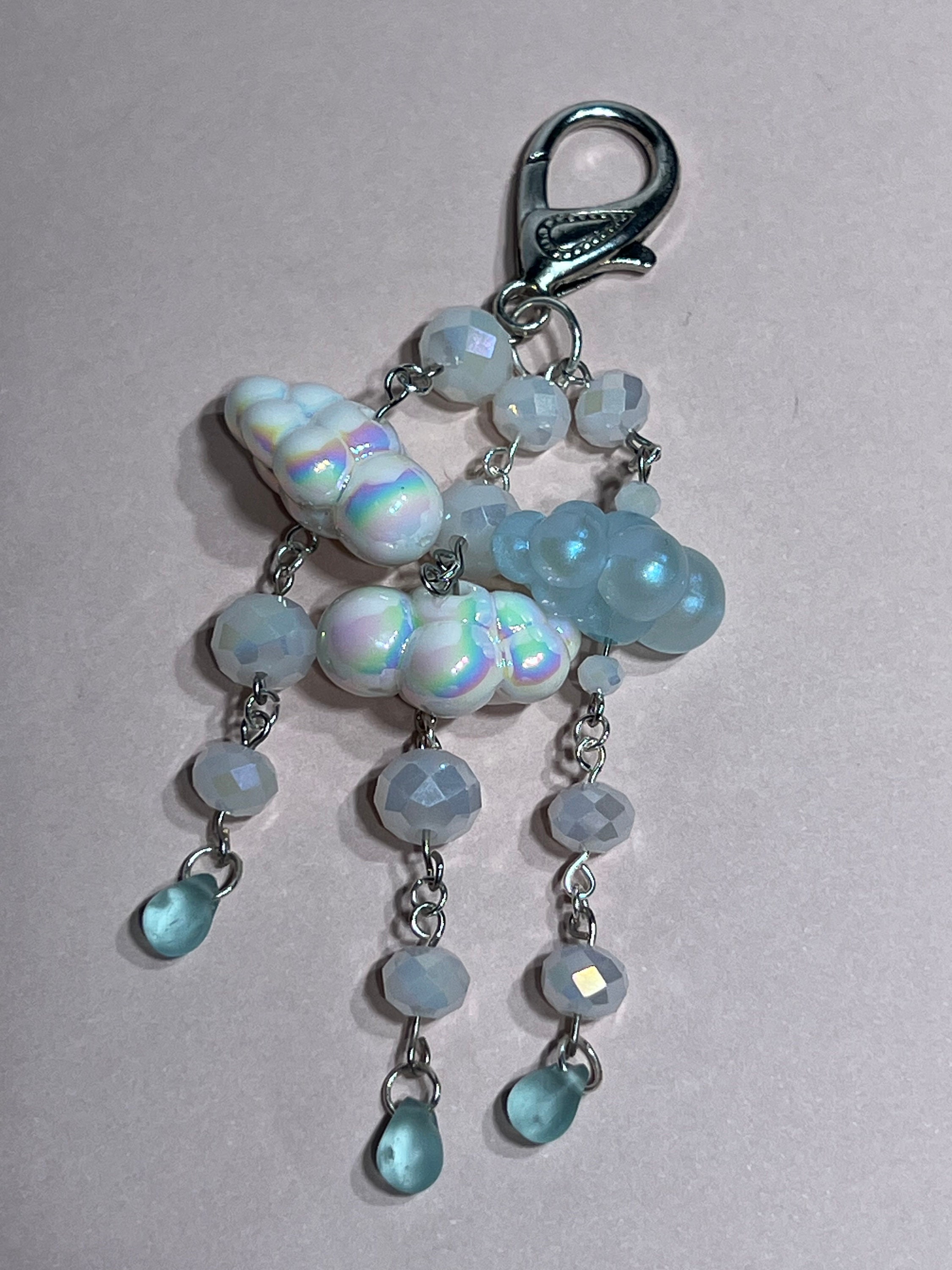 Rain Cloud Keychain and Accessory - Etsy