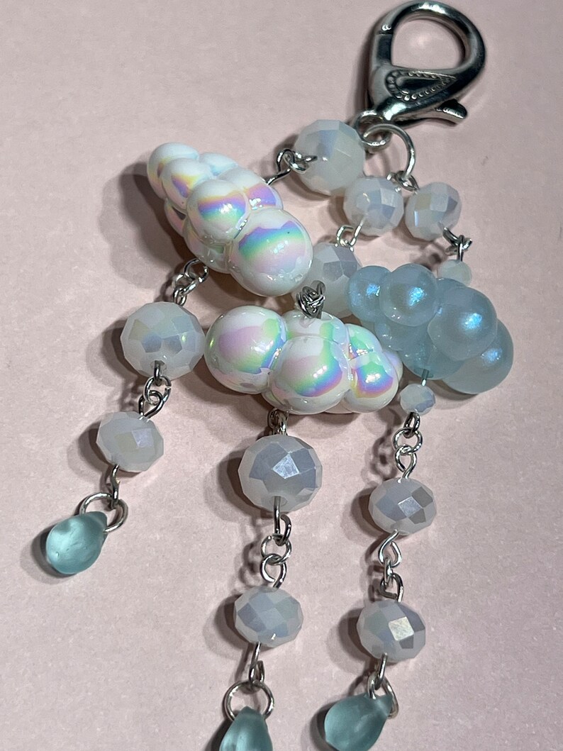 Rain Cloud Keychain and Accessory - Etsy