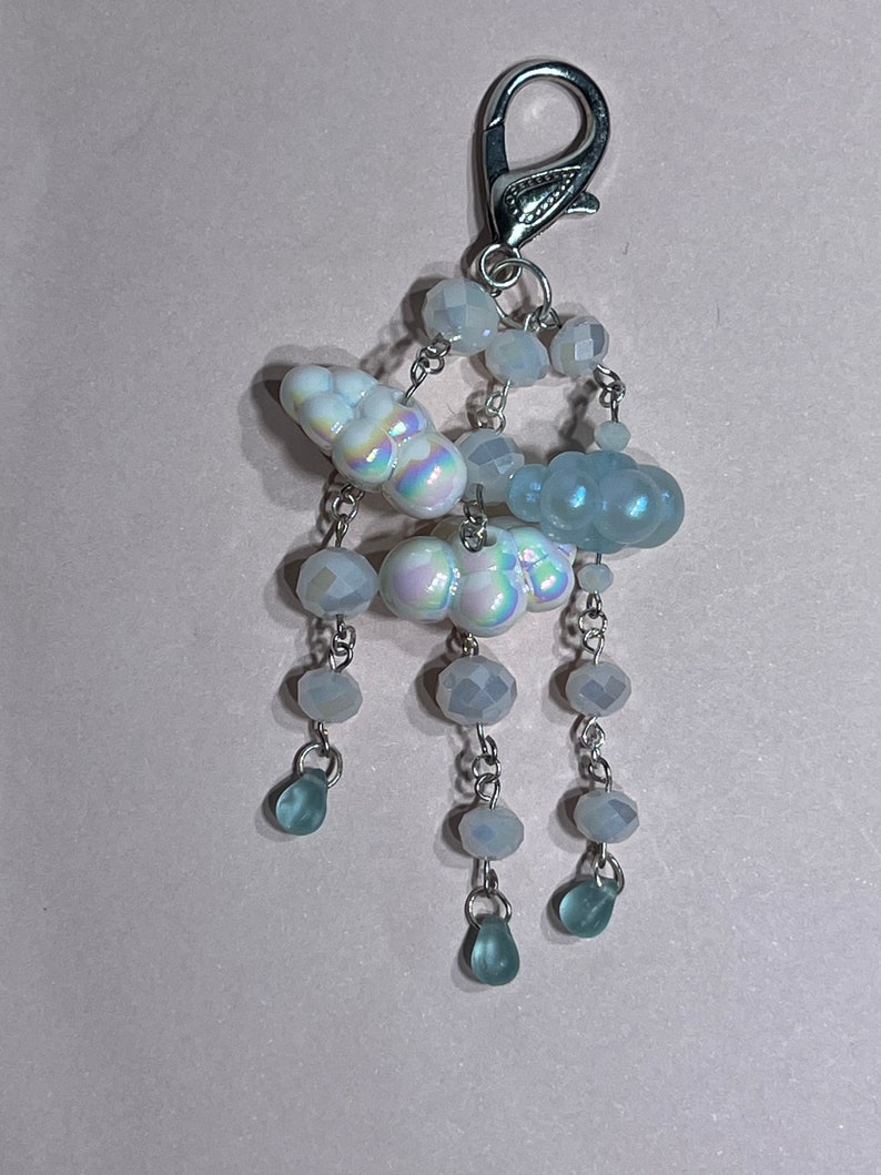 Rain Cloud Keychain and Accessory - Etsy