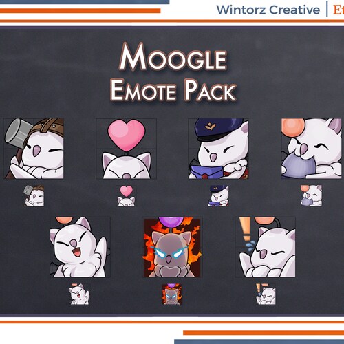 FF Moogle Twitch Emotes / Twitch Overlay / Stream Emote / - Etsy