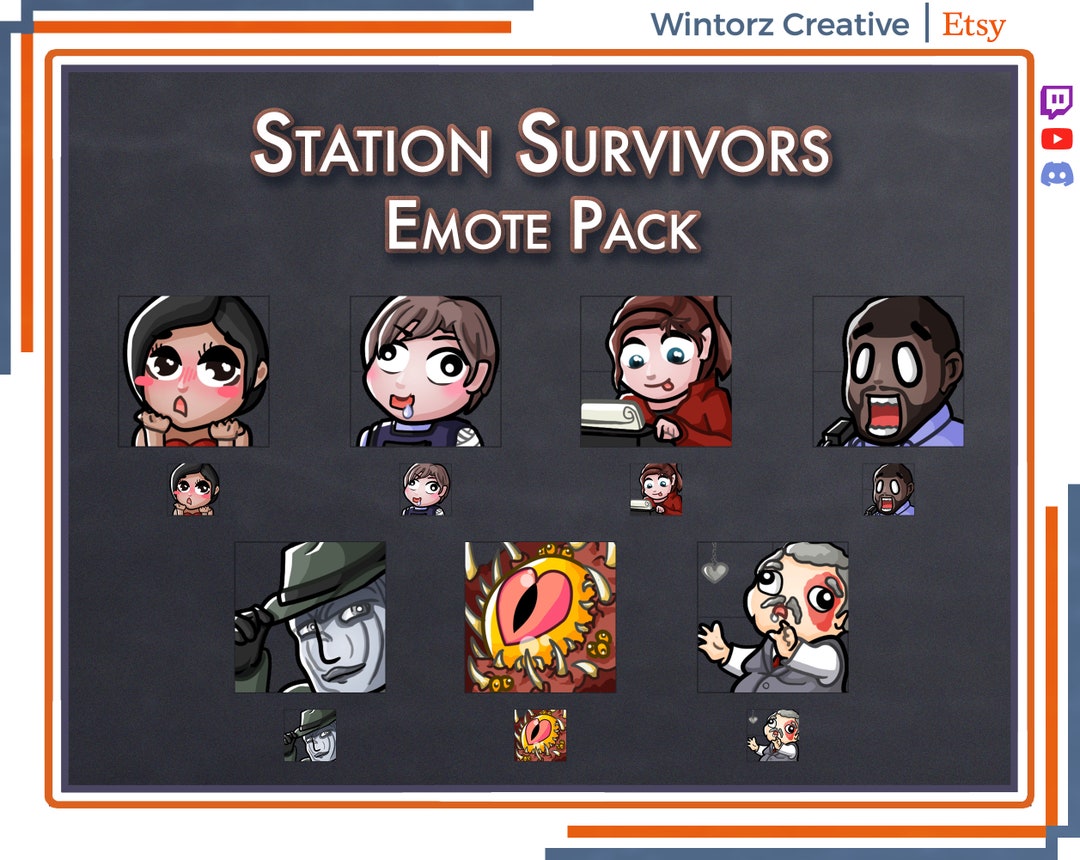 Twitch Emotes: RE2 Station Survivors Emotes Set - Etsy