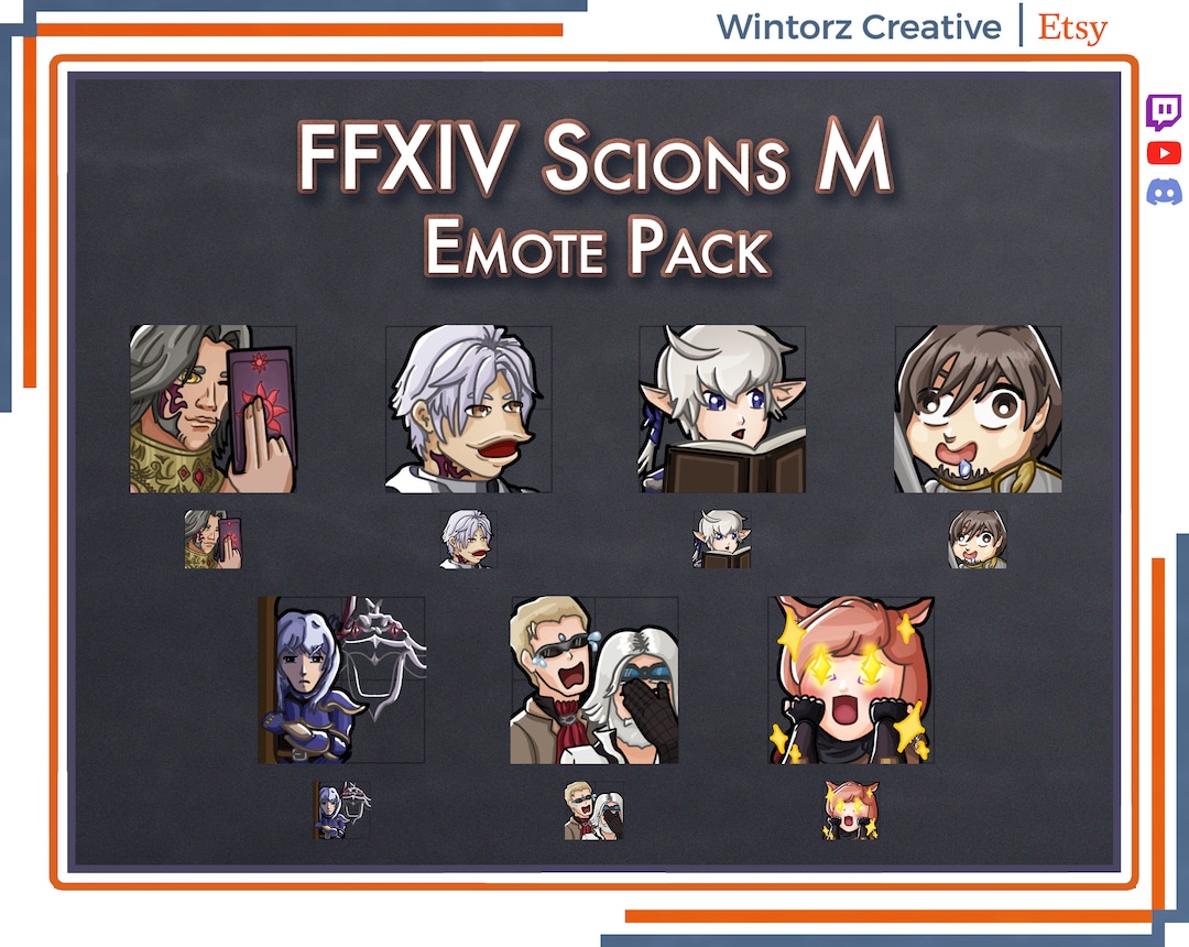 Twitch Emotes: FFXIV Scions M Emotes Set - Etsy Ireland