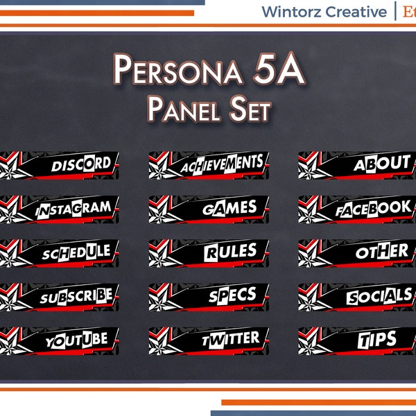 Persona Twitch Overlays - Etsy