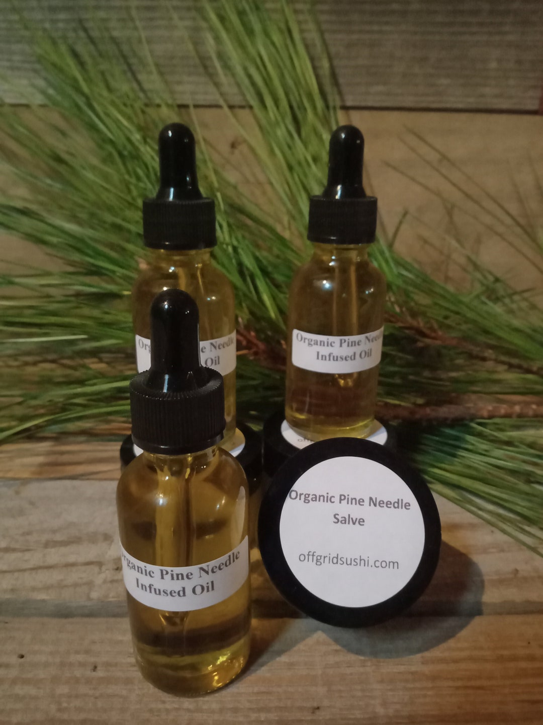 Set of Wild Native Organic Pine Needles Salve and Infused Oil. - Etsy