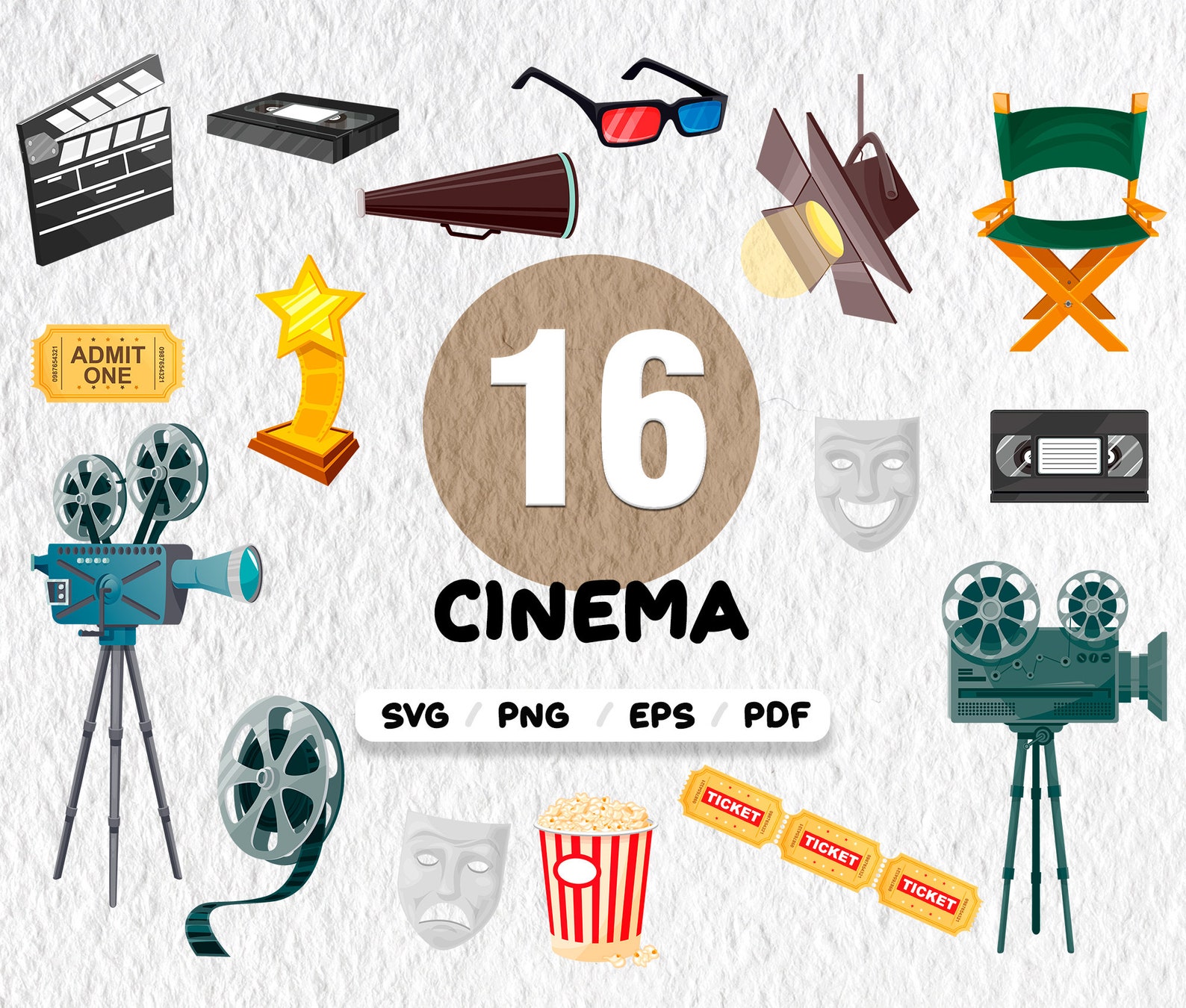 Cinema Svg,cinema, Movie Svg, Cinema Vintage Svg, Cinema Clipart, Movie ...