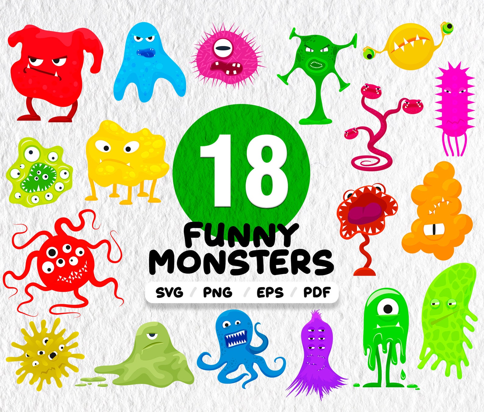 Funny Monsters Svg Monster Svgcute Monster Svgmonsters Svg - Etsy