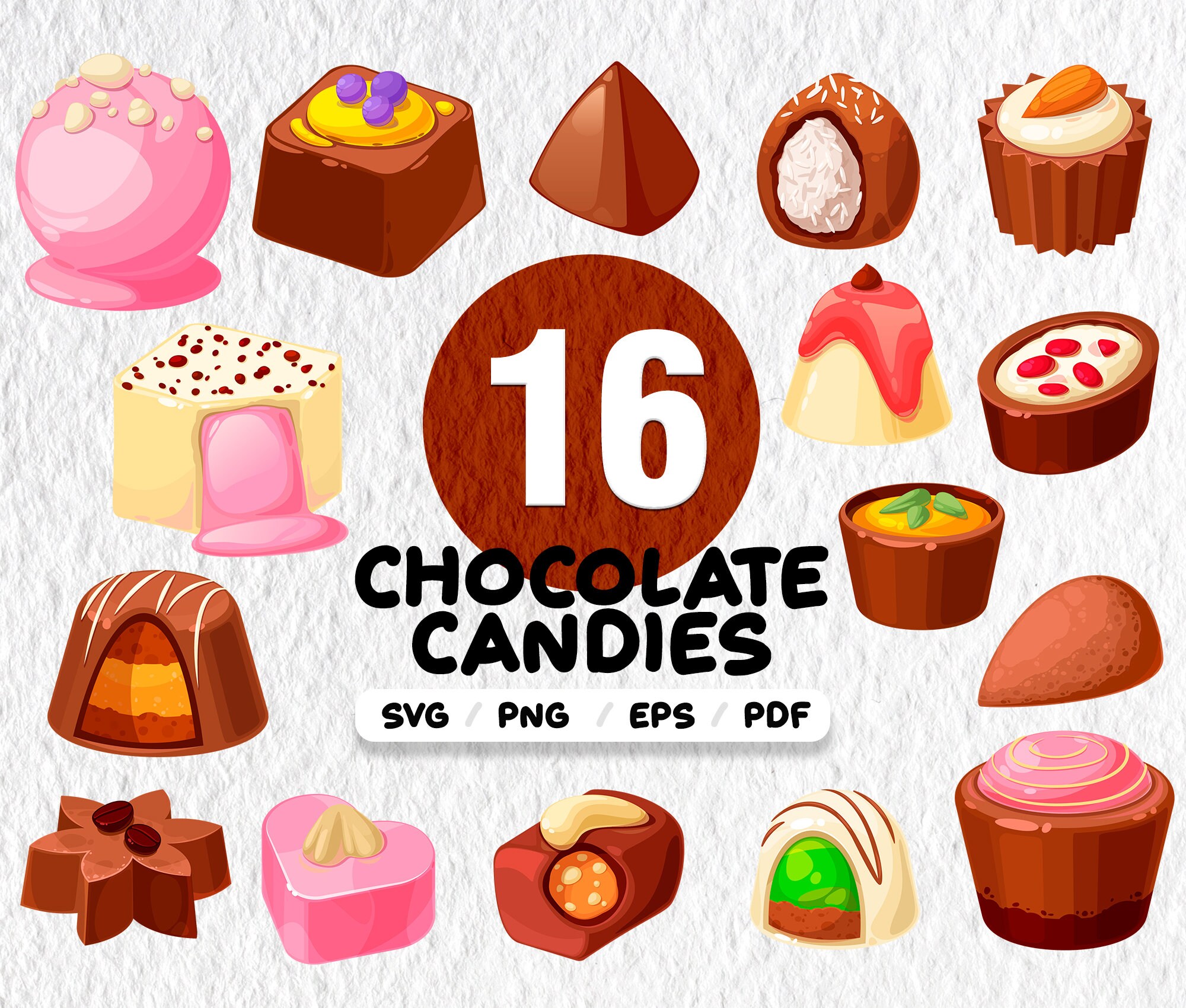 Chocolate Candies Svg,candy Svg,bundle Cute ,candies Svg,chocolate ...