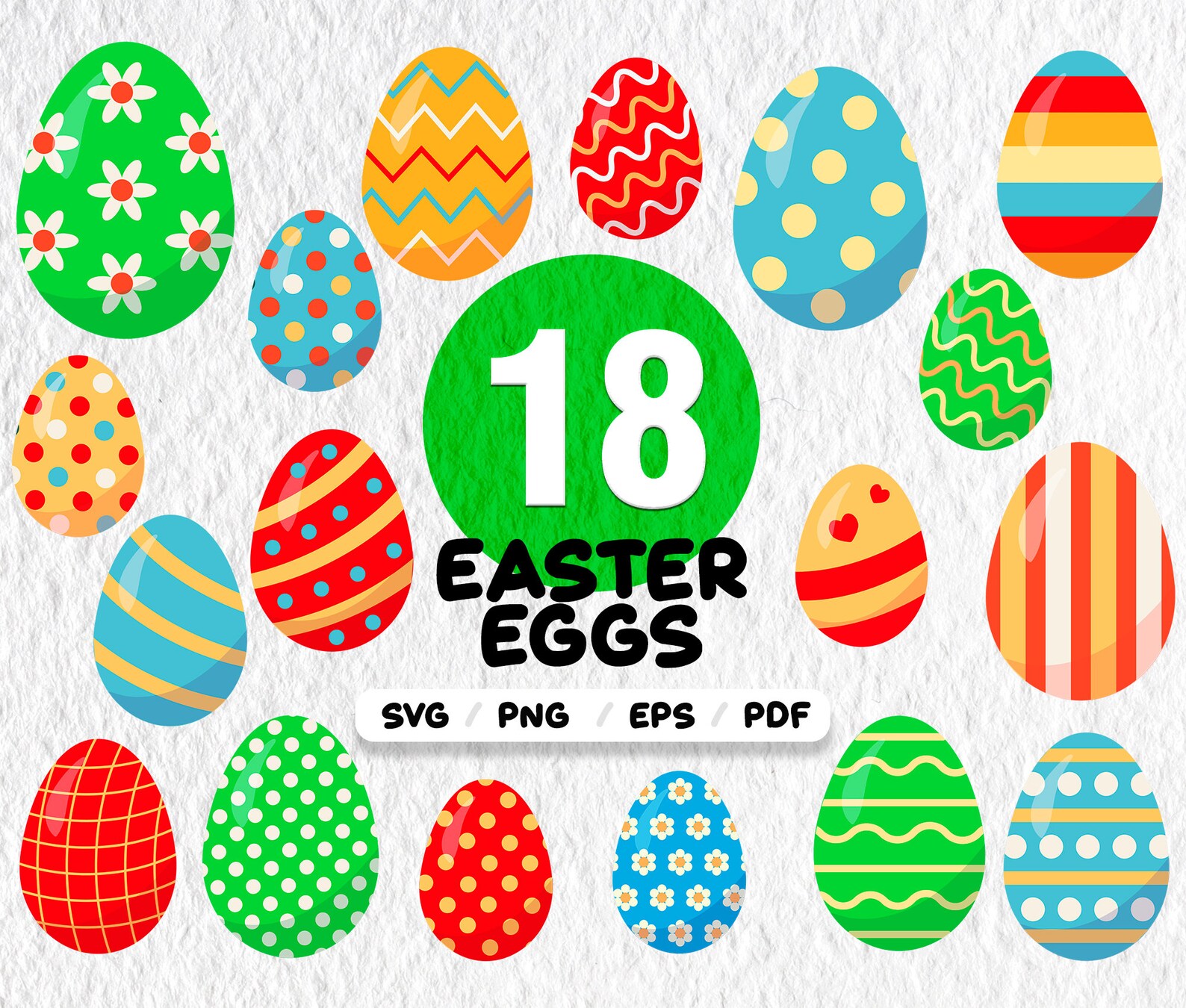 Easter Eggs Svg,easter Eggs SVG, Easter SVG, Patterned Eggs SVG, Easter ...