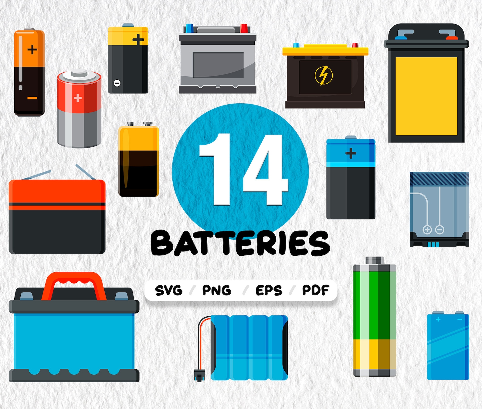 Batteries Svg,battery SVG Bundle, Batteries SVG, Battery Clipart ...