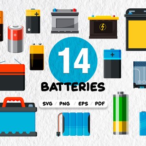 Batteries Svgbattery SVG Bundle Batteries SVG Battery - Etsy