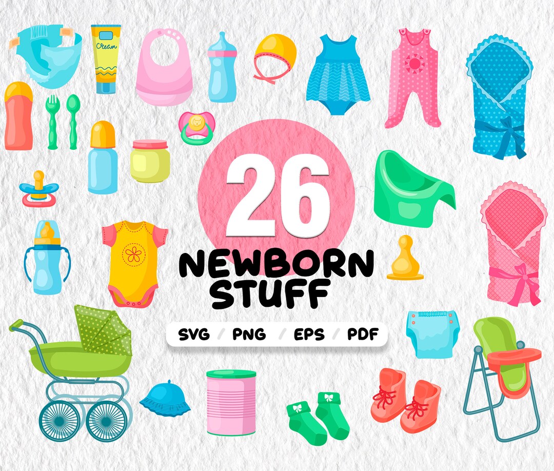 Newborn Stuff Svg,baby Shower Svg, New Baby Svg, Newborn Svg, Baby Svg ...