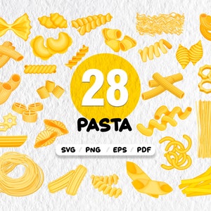 Pasta Svgpasta Bundle Pasta Silhouettes Pasta Svg Pasta - Etsy