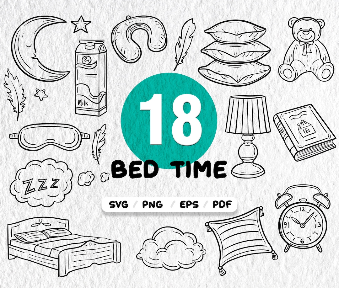 Bed Time Svgsleep Icons Svg Sleepy Pillow Svg Jumping Sheep - Etsy