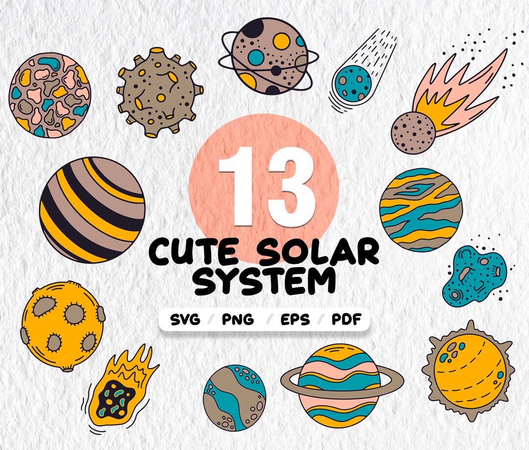 Solar System Svg,planets SVG, Space Svg, Earth Svg, Moon Svg, Svg Files ...