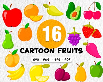 Fruit Clipart Bundle Eps Png Svg Pdf Clip Art Fruits - Etsy Canada
