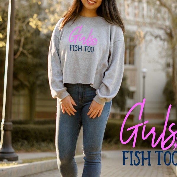 Girls Fish Too Svg - Etsy