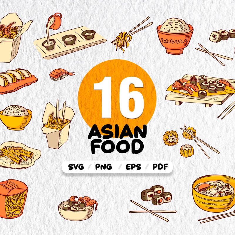 Chinese Food Clipart - Etsy