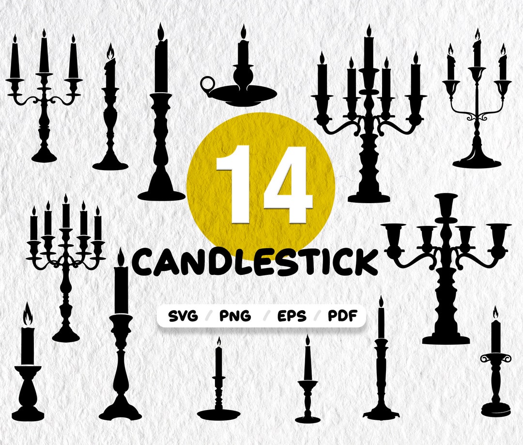Candlestick Svg, Candlestick Holder SVG, Candle Holder Svg, Candle Svg ...