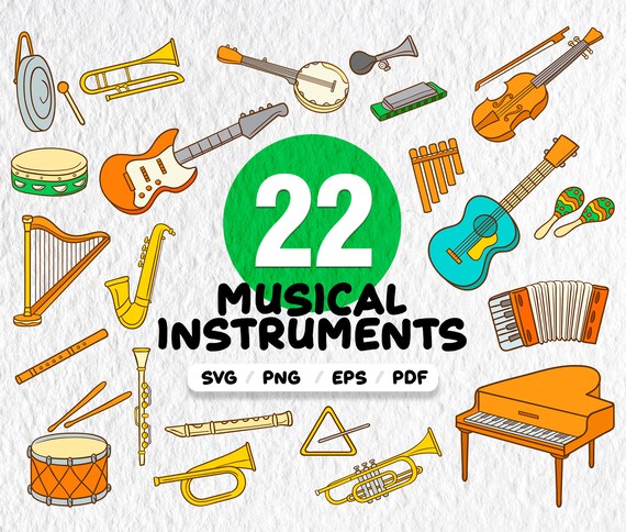 Music Svgmusical Instruments Svgmusical Instruments SVG | Etsy