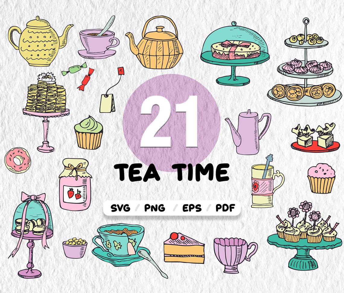 Tea Time Svg,cup Svg, Tea Cup Svg, Tea Vector, Tea Silhouette, Tea ...