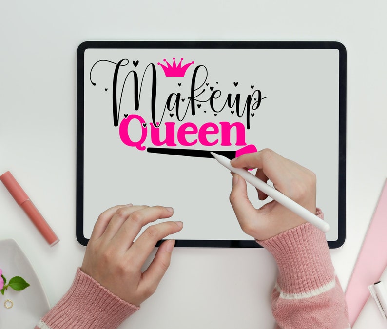 Make up Queen Svg, Makeup Svg, Girls Design, Funny Svg Quotes, Print ...