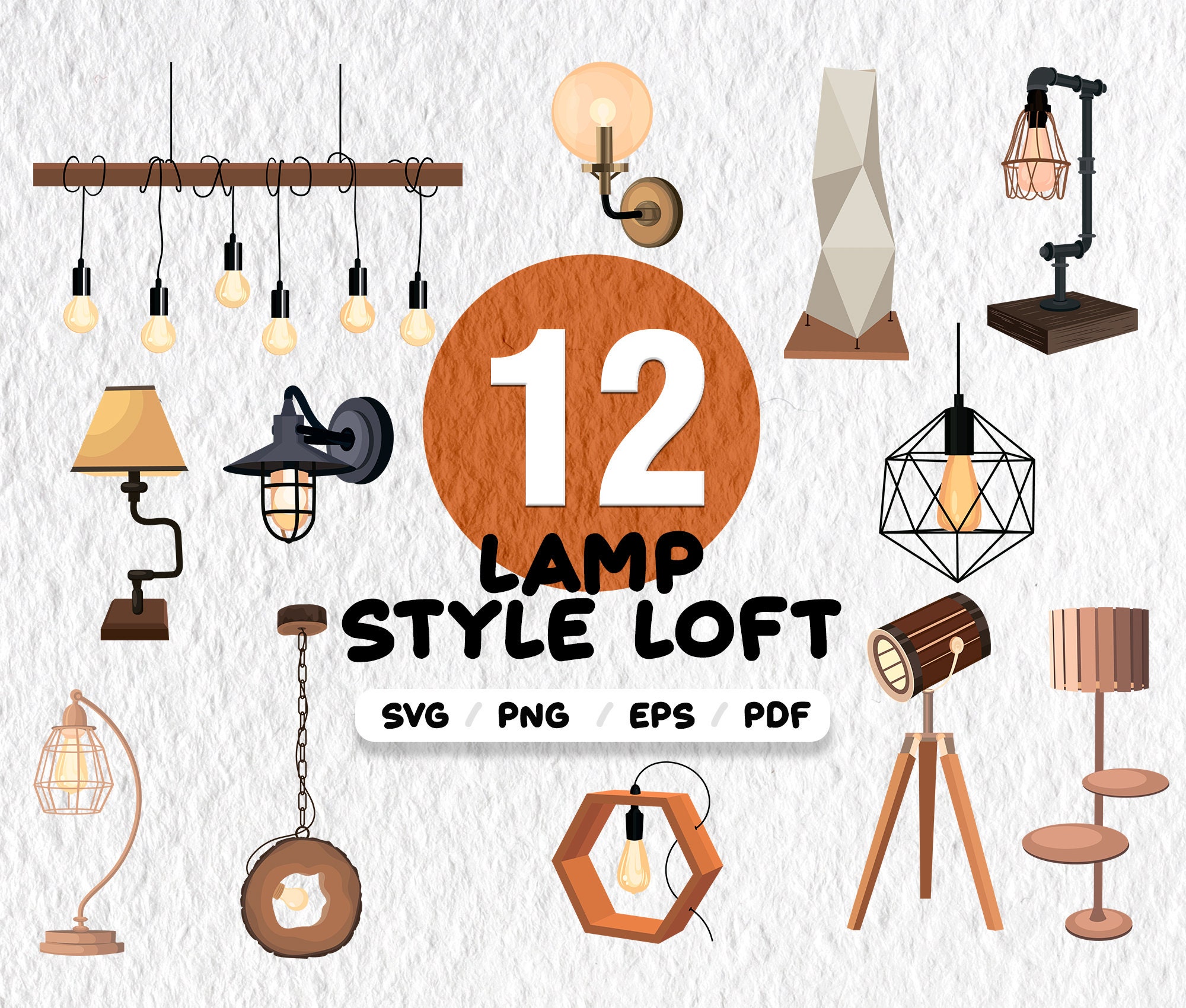 Lamp style loft svgLamp SVG Lamp SVG Bundle Files for | Etsy