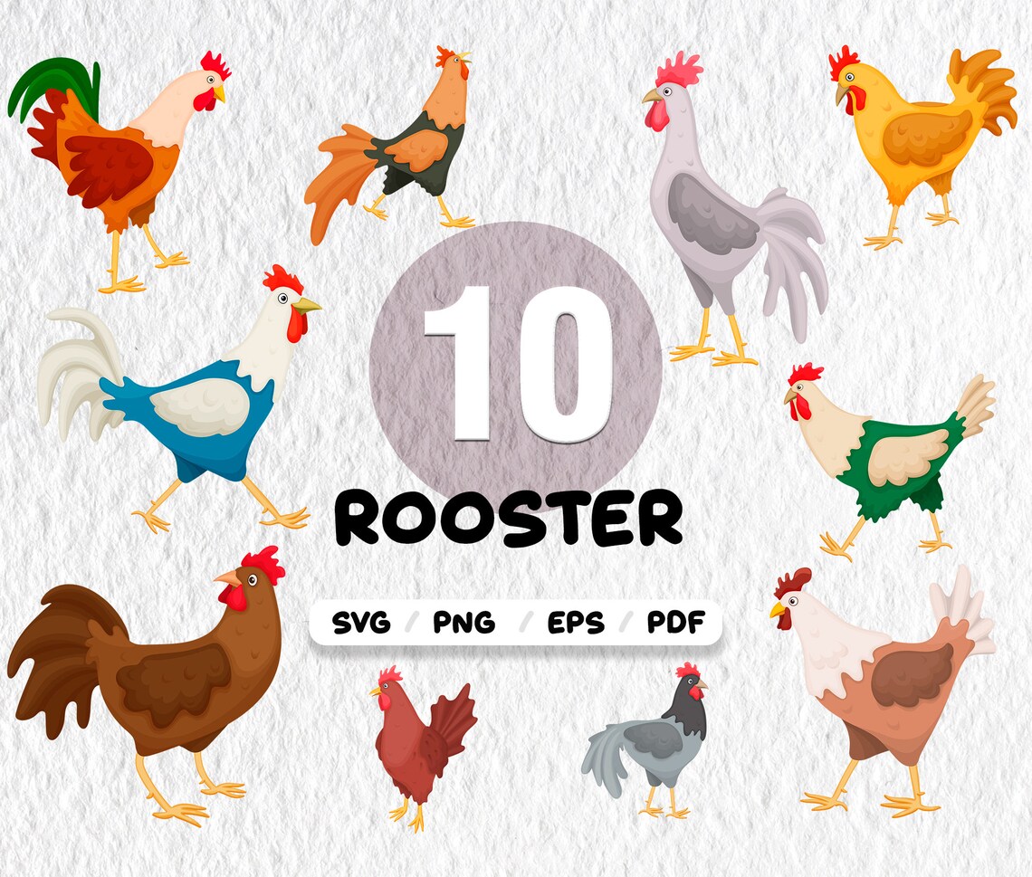 Rooster Svg,rooster Svg,rooster SVG Bundle, Rooster SVG, Rooster ...