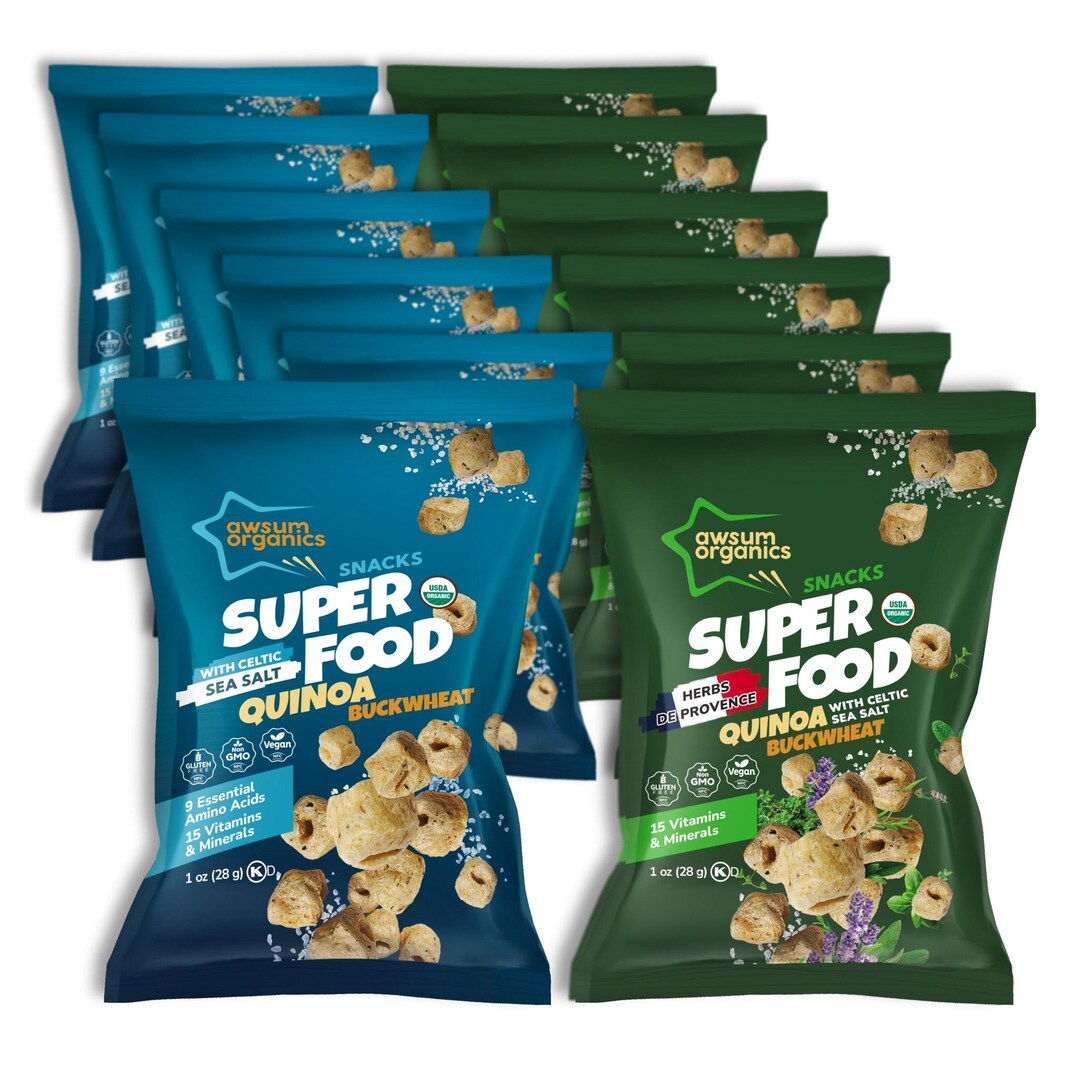 Awsum Snacks Quinoa-buckwheat Celtic Sea Salt & Herbs De Provence ...