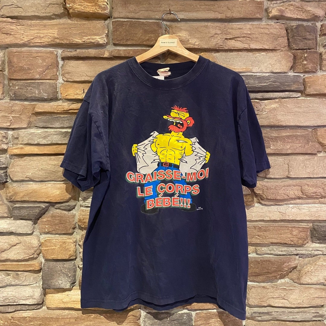 Vintage Simpson's "graisse-moi Le Corps Bebe" Graphic T-shirt | Vintage ...