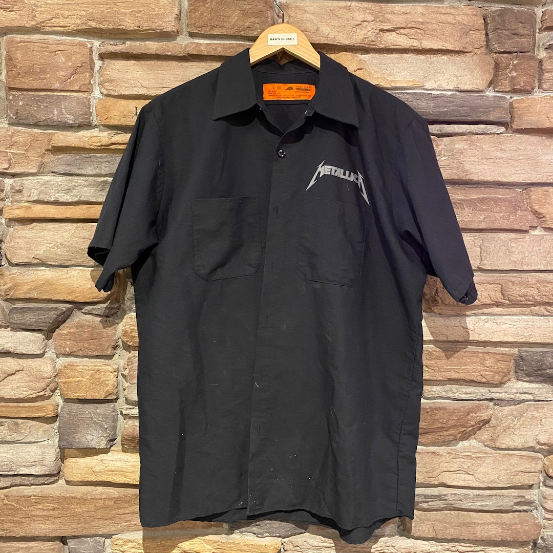 1994 Vintage Metallica Black Work Wear Shirt | Vintage Button-up Shirt ...