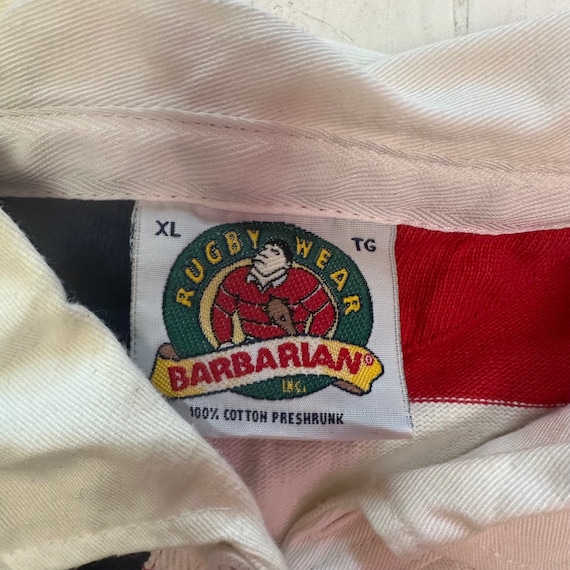 Vintage Barbarian Rugby Wear American Flag Rugby Shir… - Gem