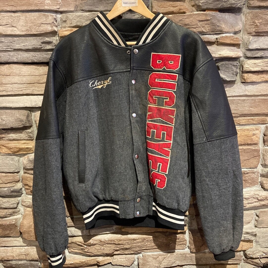 Vintage Ohio Buckeyes Letterman Jacket | Vintage Jacket | Black and Red ...