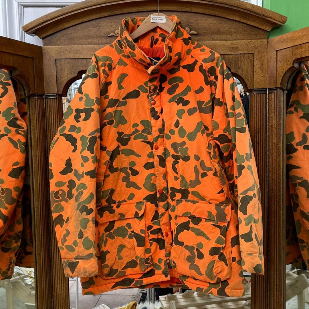 Vintage Woolrich Orange Camo Jacket | Vintage Jacket | Woolrich Jacket ...