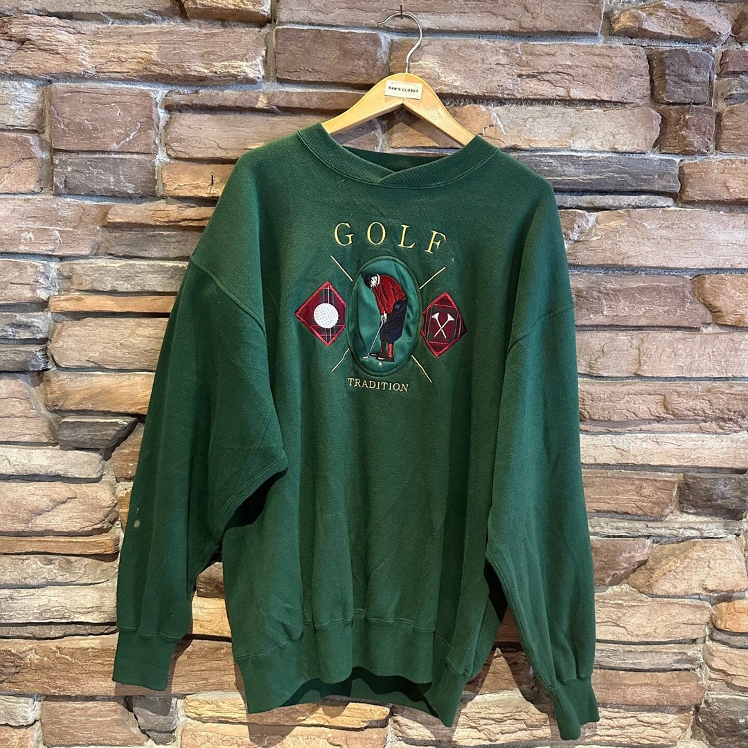 Vintage Dark Green Golf Tradition Pullover Etsy