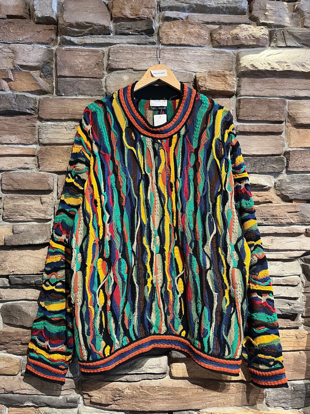 Vintage Coogi Australia Primary Colours 3D Sweater | Vintage Sweater ...
