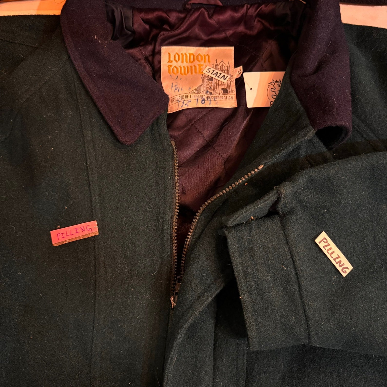 Vintage Dark Teal London Towne Jacket With Purple Accents Vintage ...