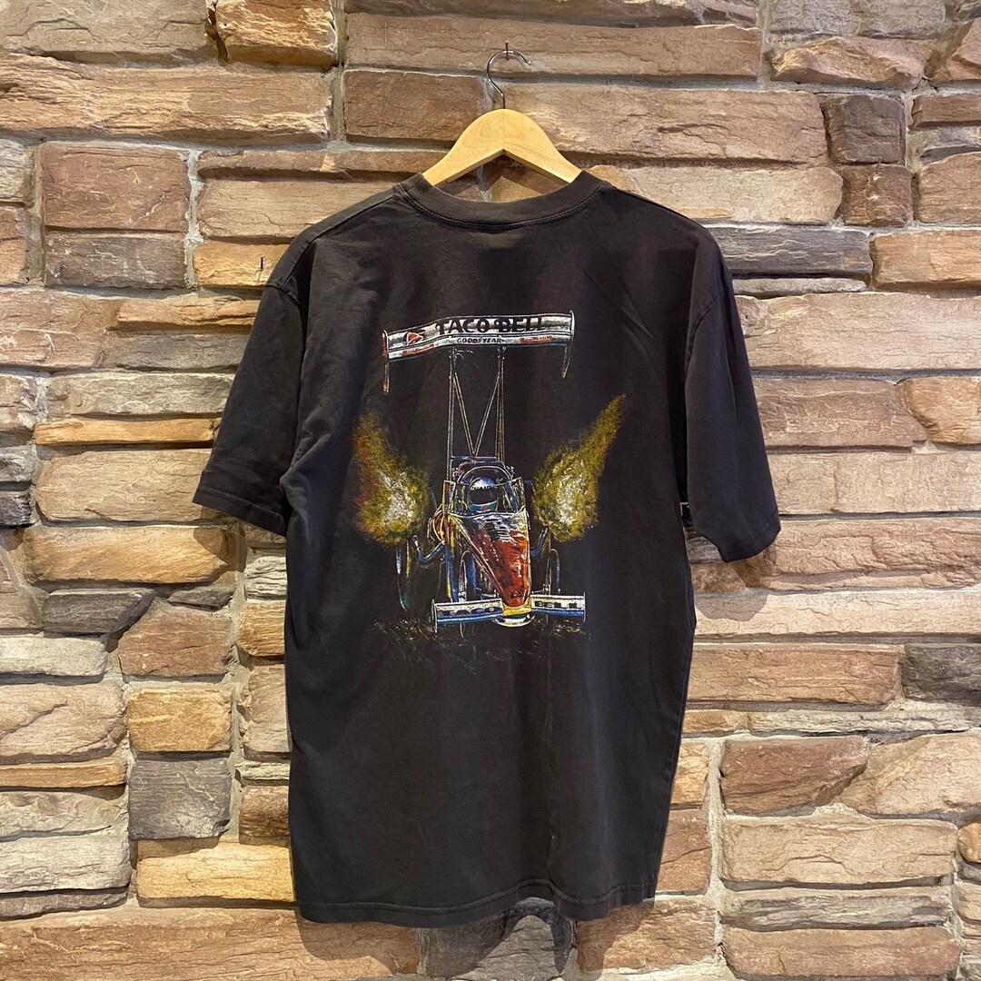 Vintage Babinga Taco Bell Racecar "0-300 in 5 Sec..." Black T-shirt ...