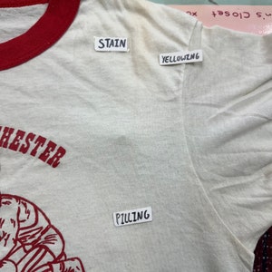 Vintage 1987 Greater Rochester Wrestling School White and Red Ringer Tee Vintage T-shirt 80's ...