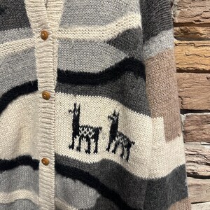 Vintage Knit Cardigan With Animals Vintage Cardigan Button up Cardigan ...