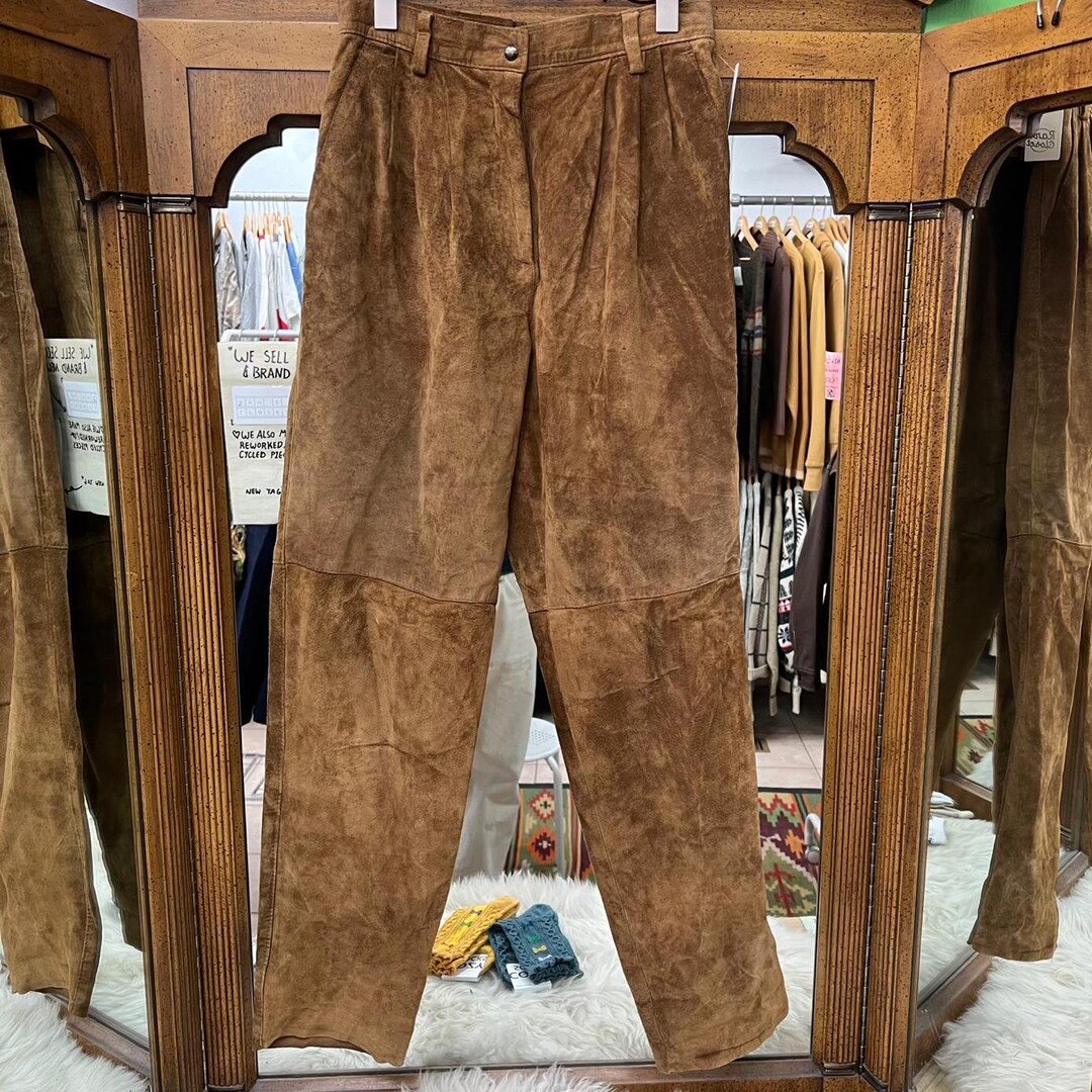 Vintage Brown Suede Made in Canada Pants | Vintage Leather Pants ...