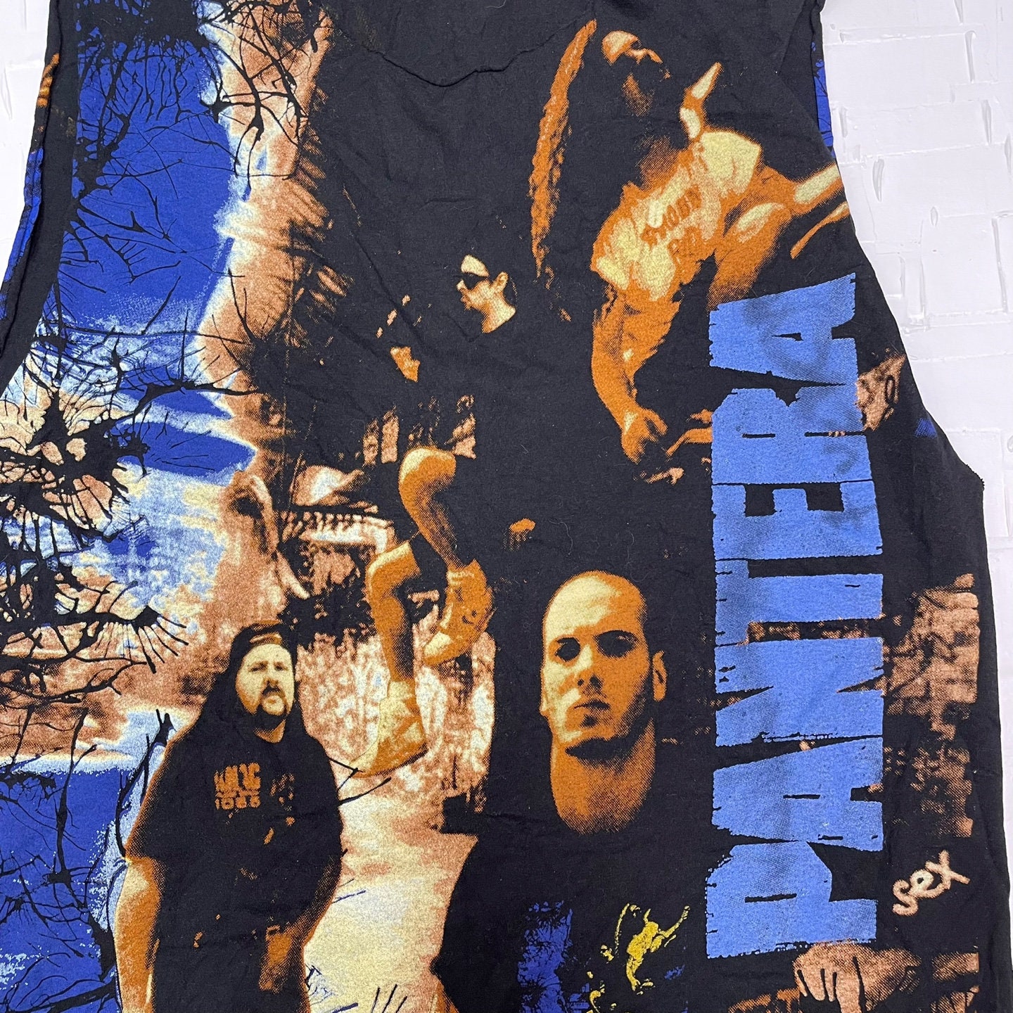 Vintage Allover Print Chopped Pantera Tank Top Vintage Tank Top Band T ...