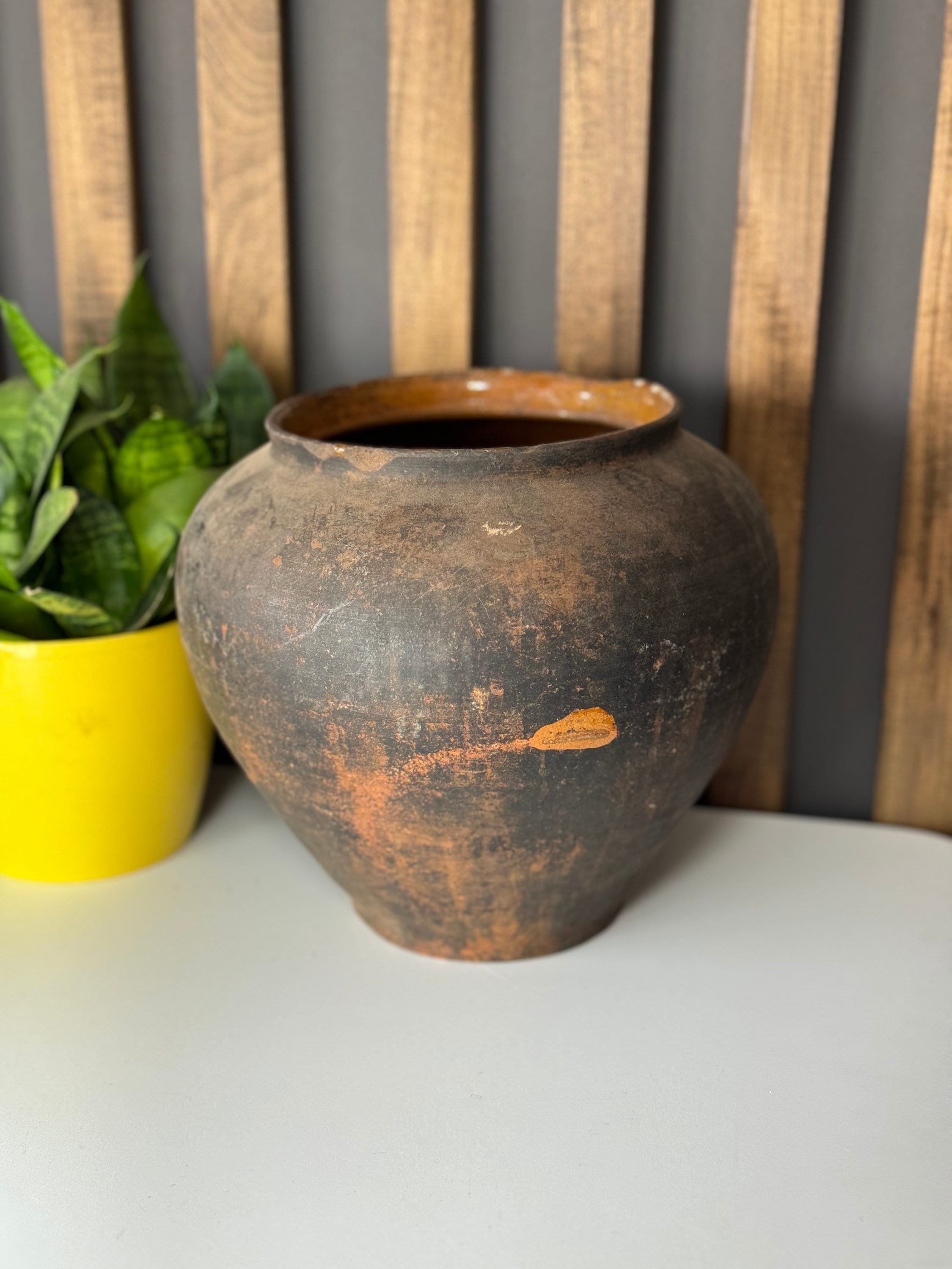 Ancient Clay Pot, Antique Clay Vessel, Rustic Ceramic Bowl, Pottery Jug ...